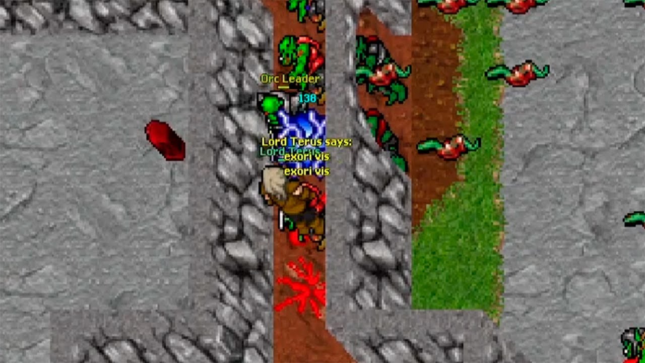 MS lvl 49 hunting in orc fortress with mana fluids - Tibia 7.6 - YouTube