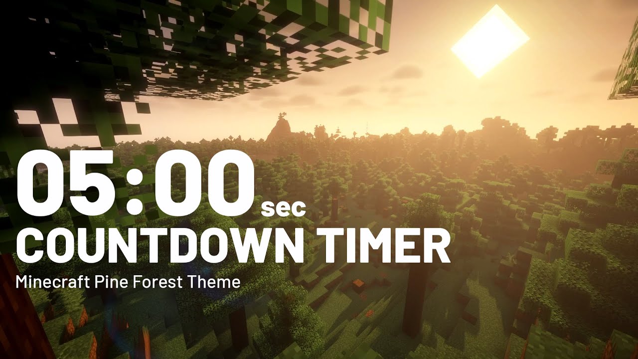 5-Minute Relaxation Timer 🌲 Minecraft Pine Forest | Lo-Fi Music ...