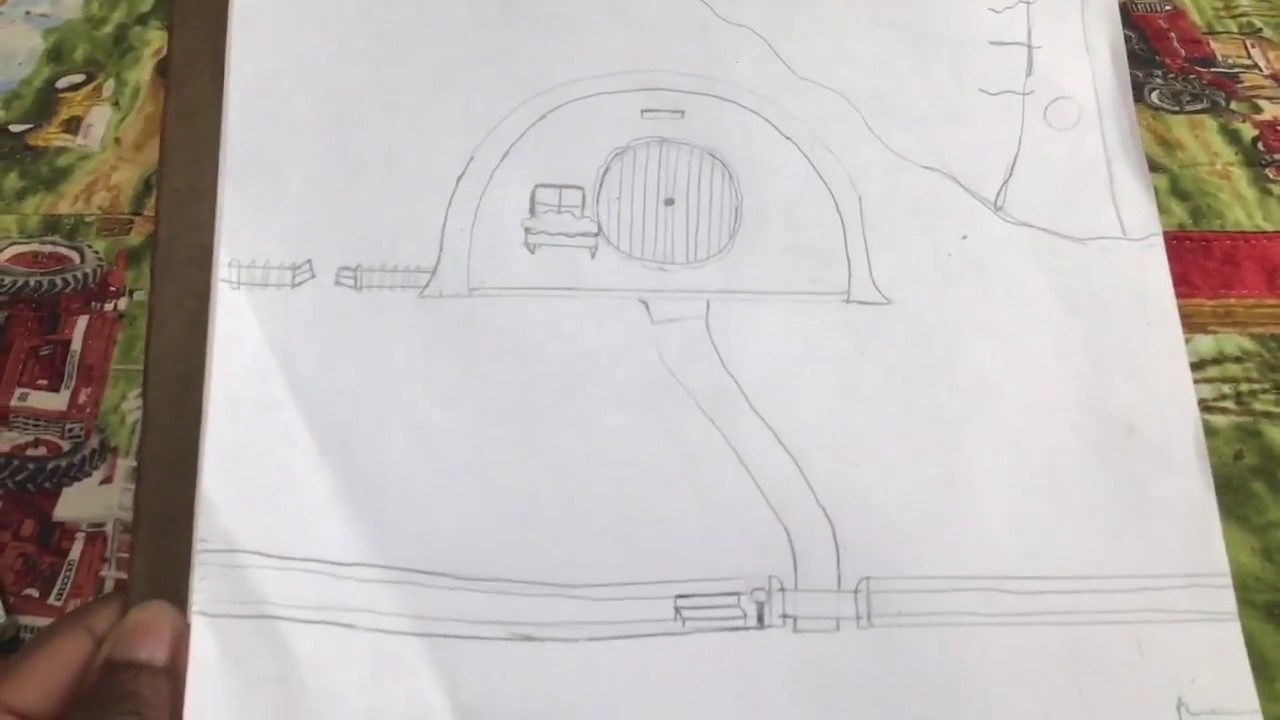 How to draw hobbit house for beginners - YouTube