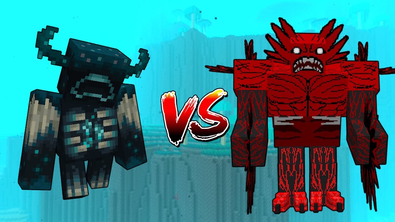 Warden vs Monster Warden Blade in Minecraft BE/PE - YouTube