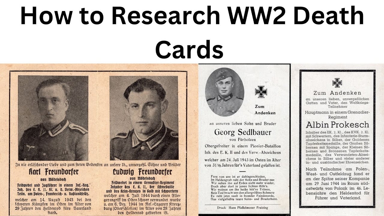 How to Research WW2 Death Cards - YouTube