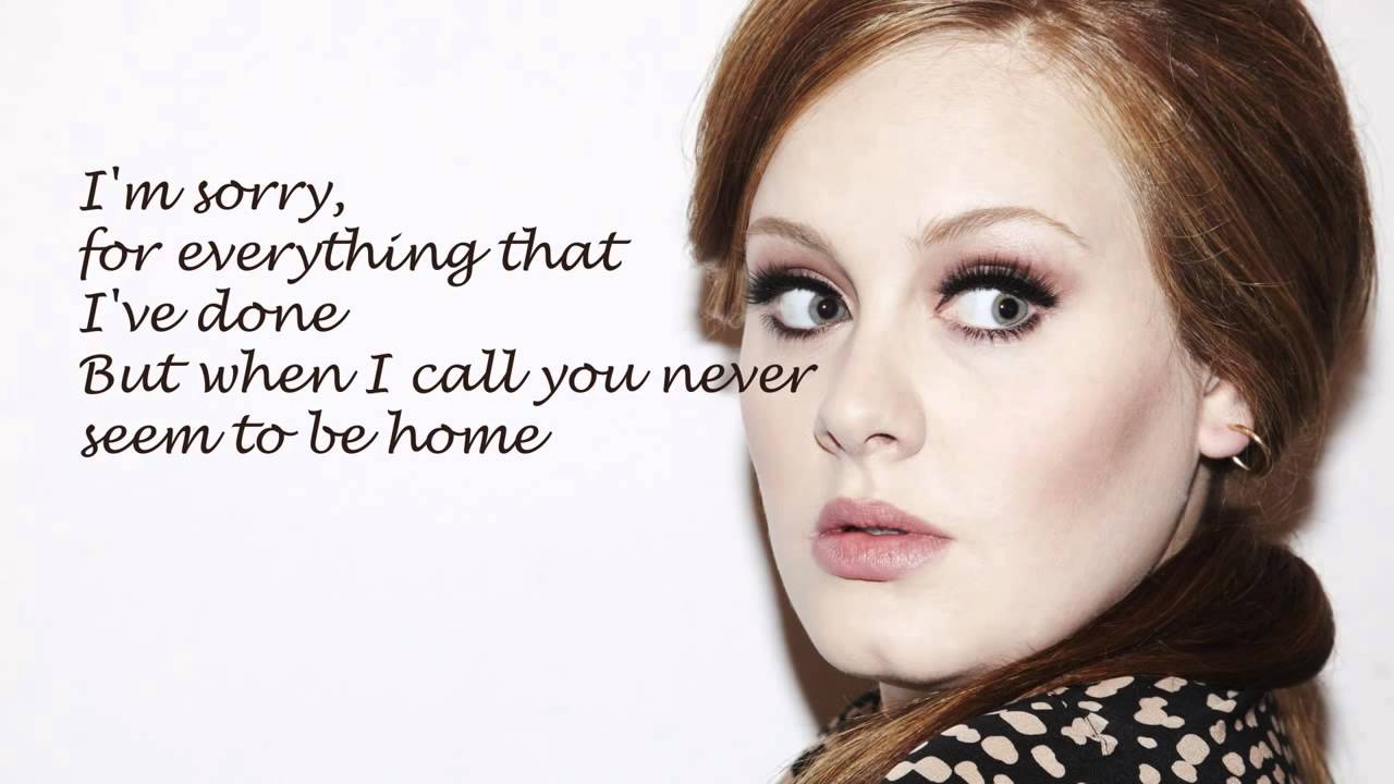 Adele Hello Lyrics Video - YouTube