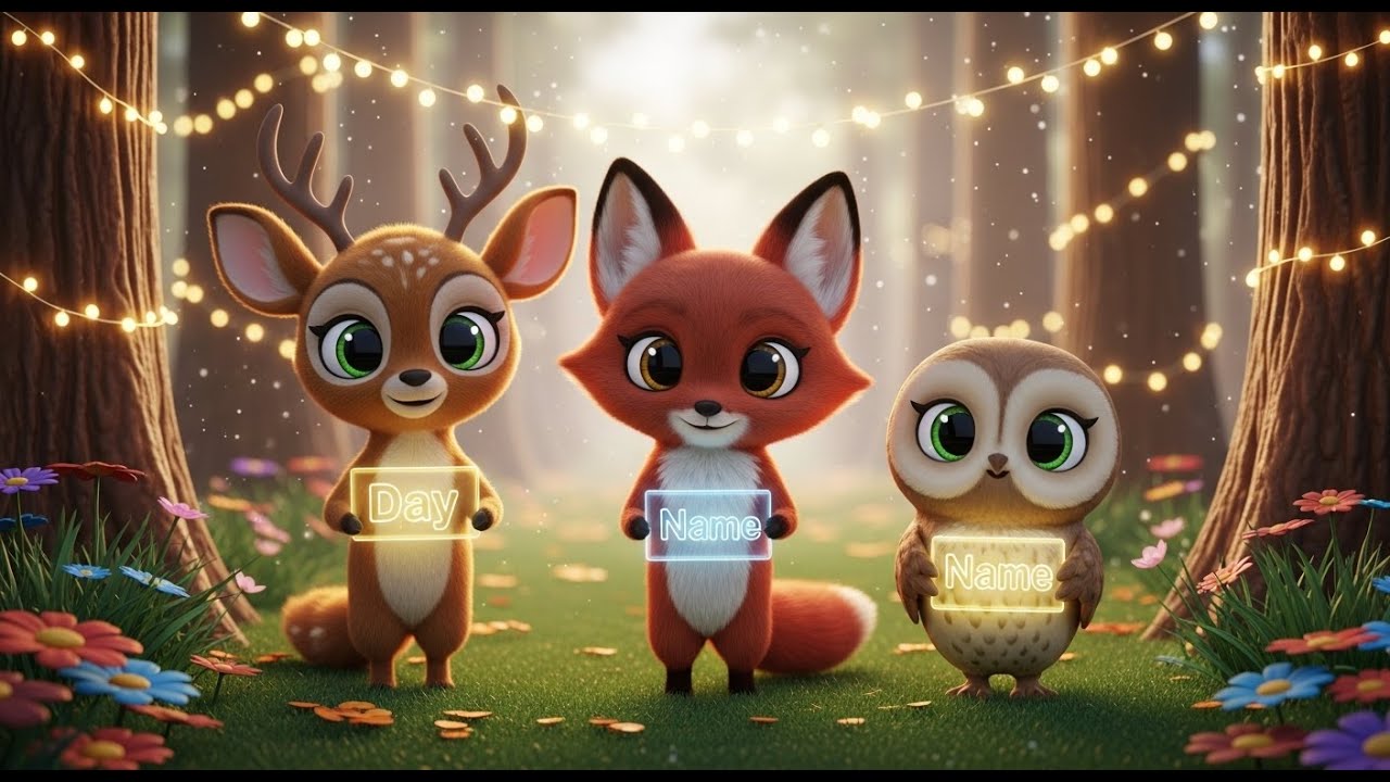 Days of the Week with Magical Forest Creatures | Fun Educational Kids ...