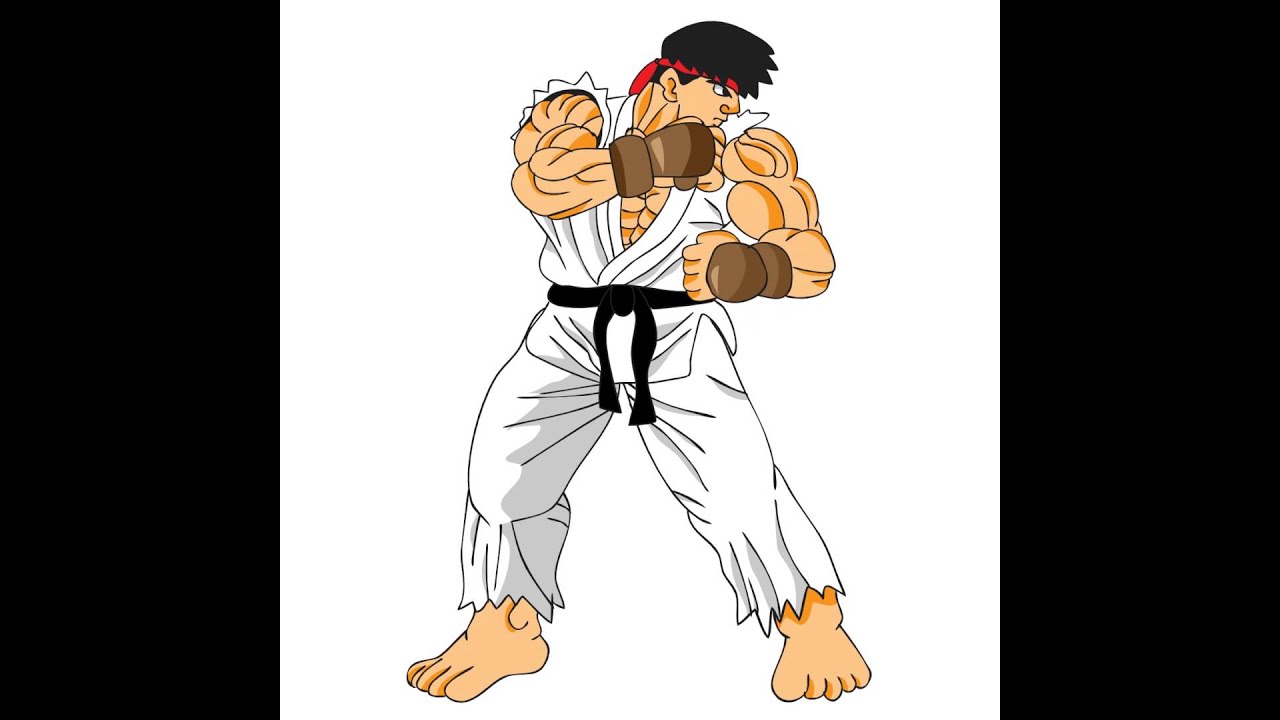 Toon Boom 8: Ryu Street Fighter stance. - YouTube