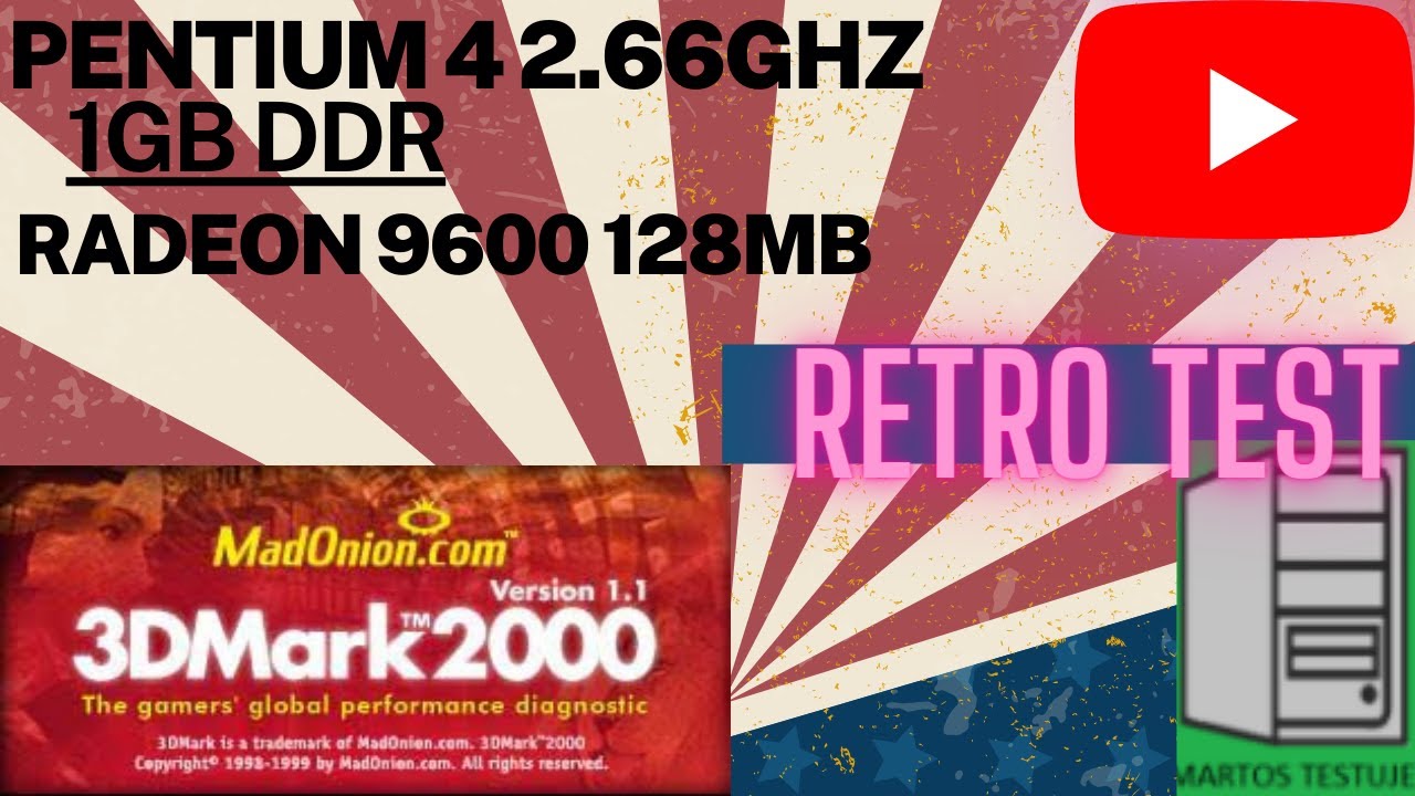 RETRO Test 3DMark 2000 Pentium 4 2.66 GHz 1GB DDR Radeon 9600 128 Mb ...