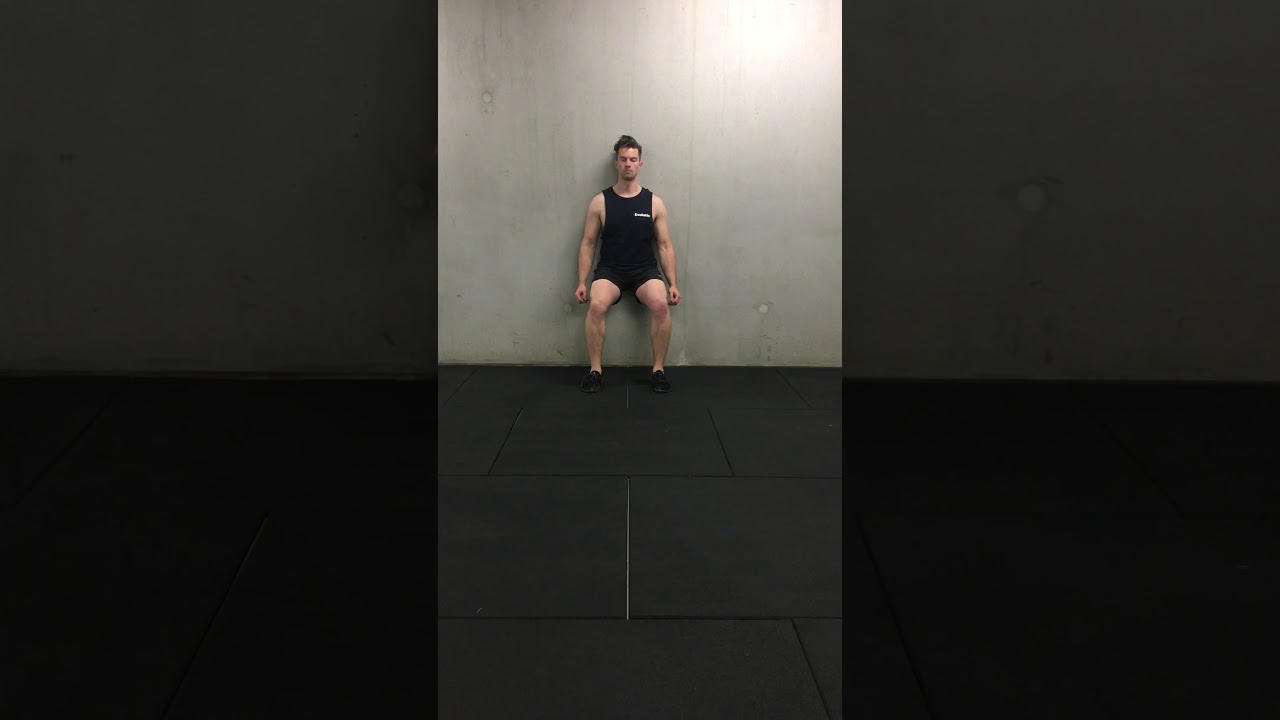 Wall Squat Isometrics - YouTube