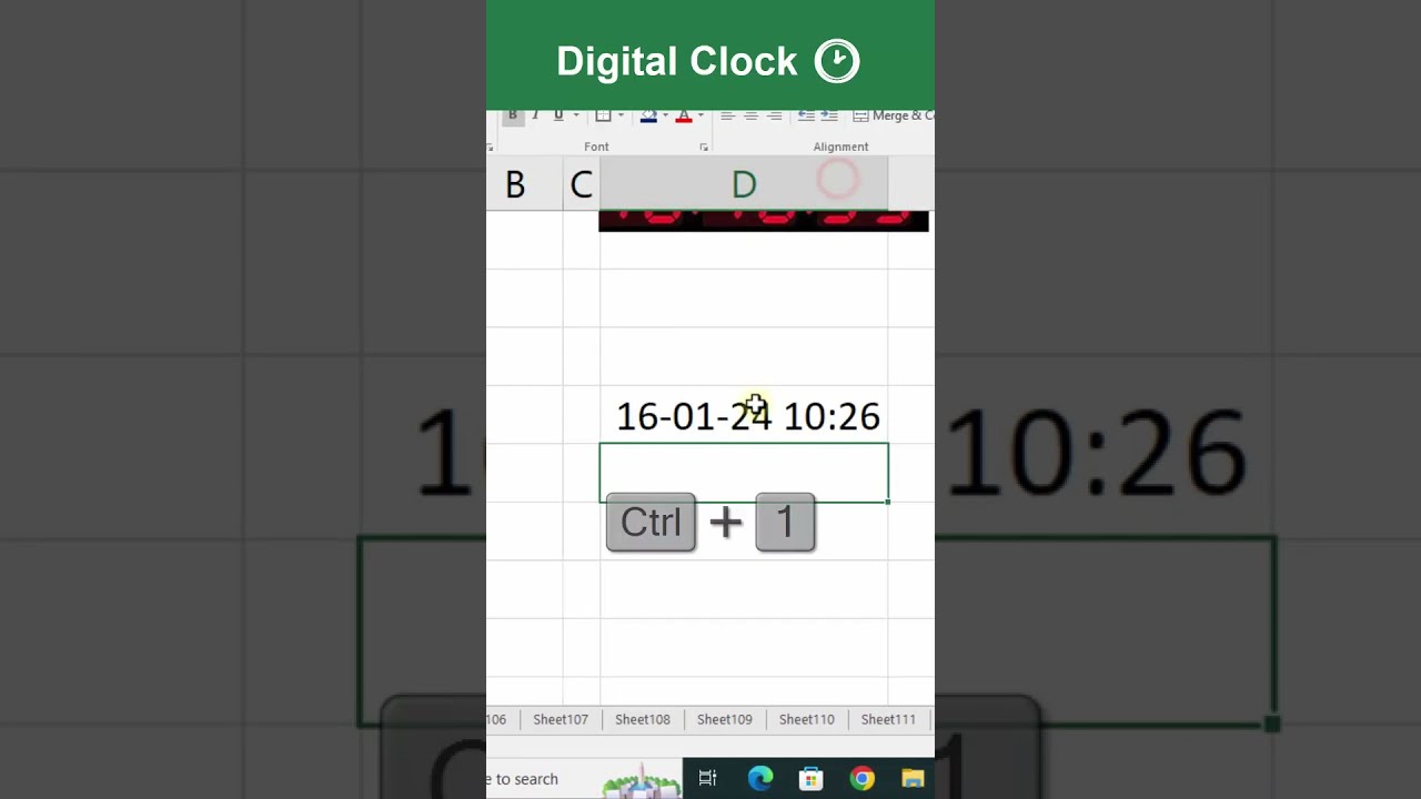 Automatic Update Clock Digital Clock In MS Excel Automatic Update Clock Digital Clock In MS Excel