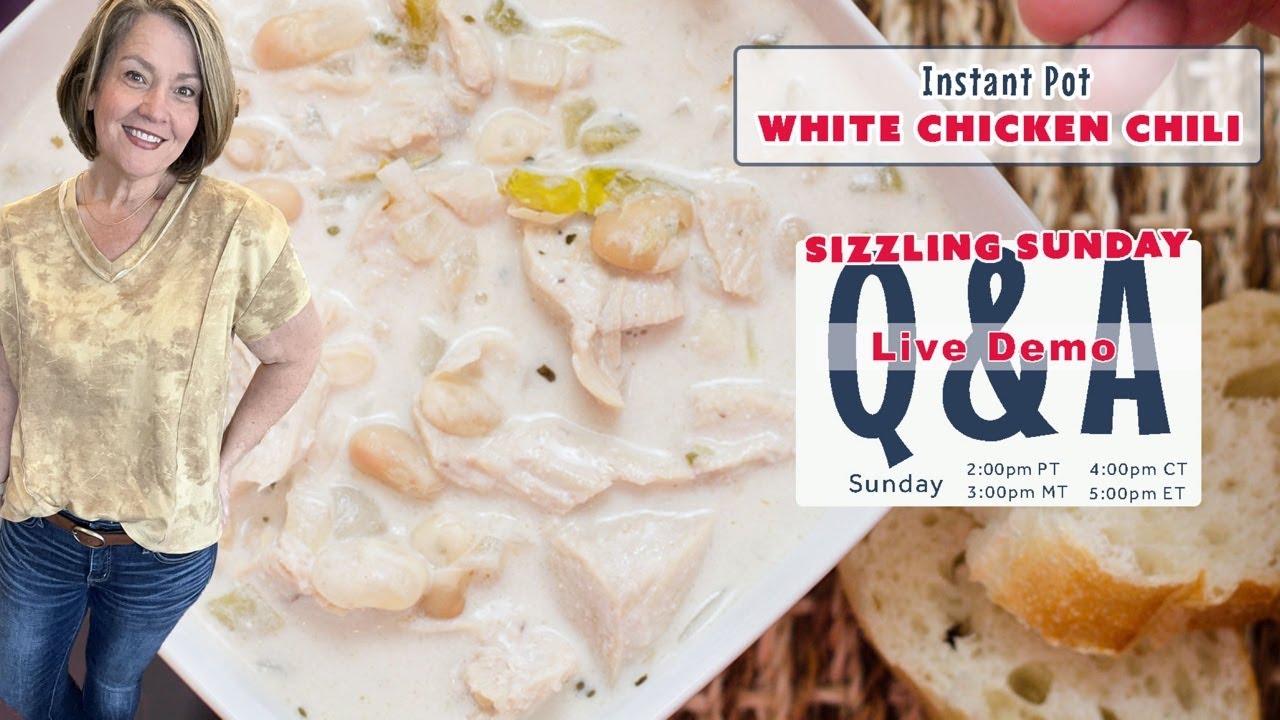 Sizzling Sunday ~ Instant Pot White Chicken Chili Recipe - YouTube