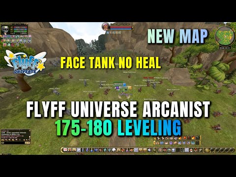 Flyff Universe Arcanist  Face Tank No Heal 175-180 Leveling Lawolf Server