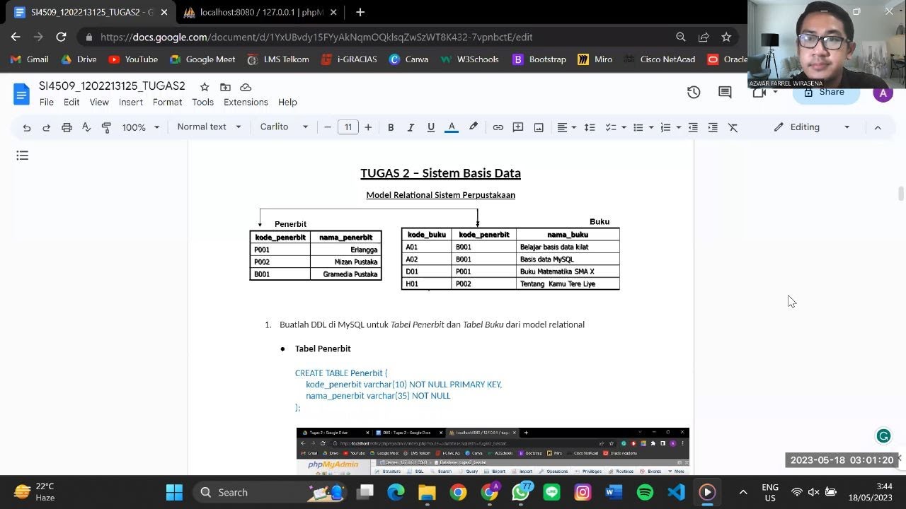 Tugas 2 - Sistem Basis Data (Model Relational Sistem Perpustakaan) - YouTube