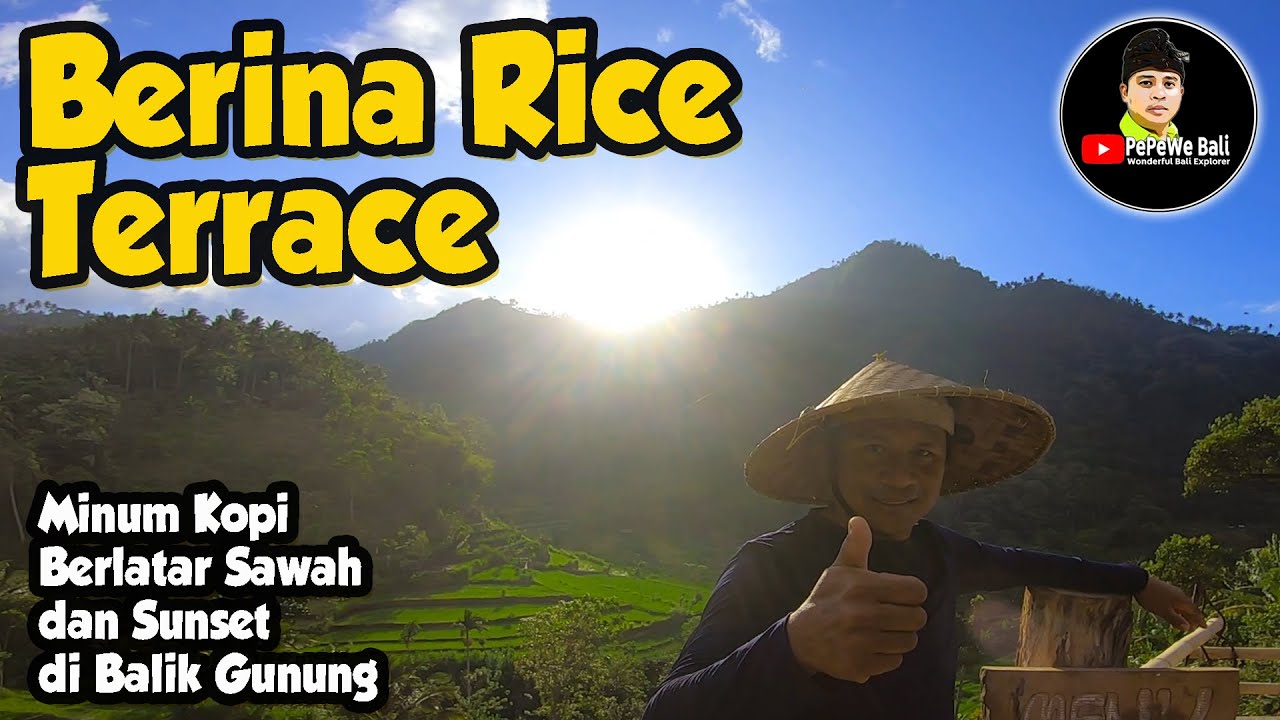 BERINA RICE TERRACES - Minum Kopi Berlatar Sunset dan Gunung ...