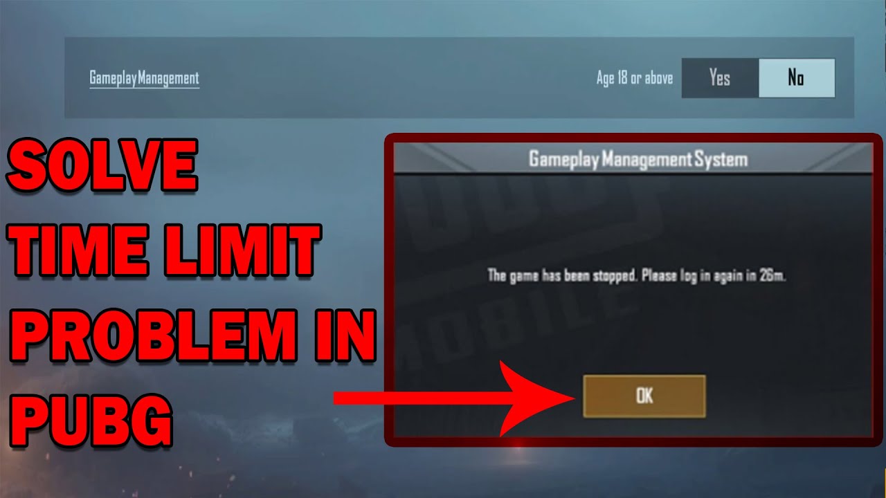 How to solve time limit problem in PUBG | Time limit problem solution ...