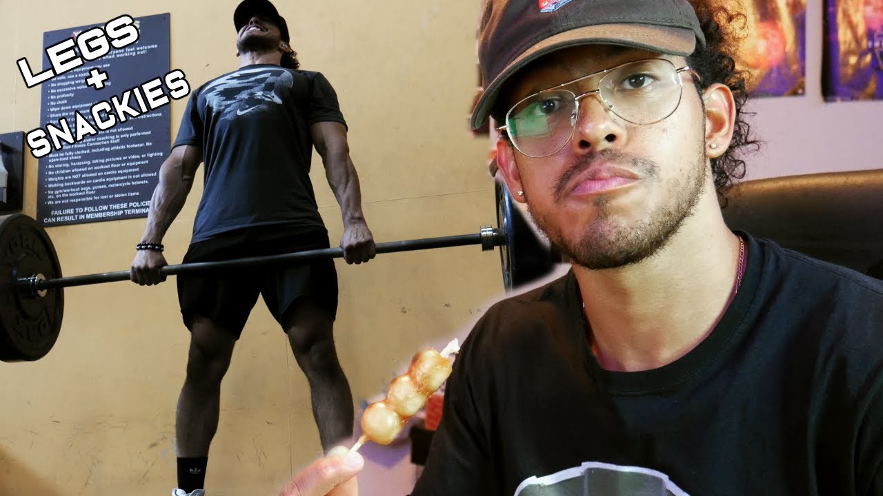 LEG DAY + SNACK HAUL - YouTube
