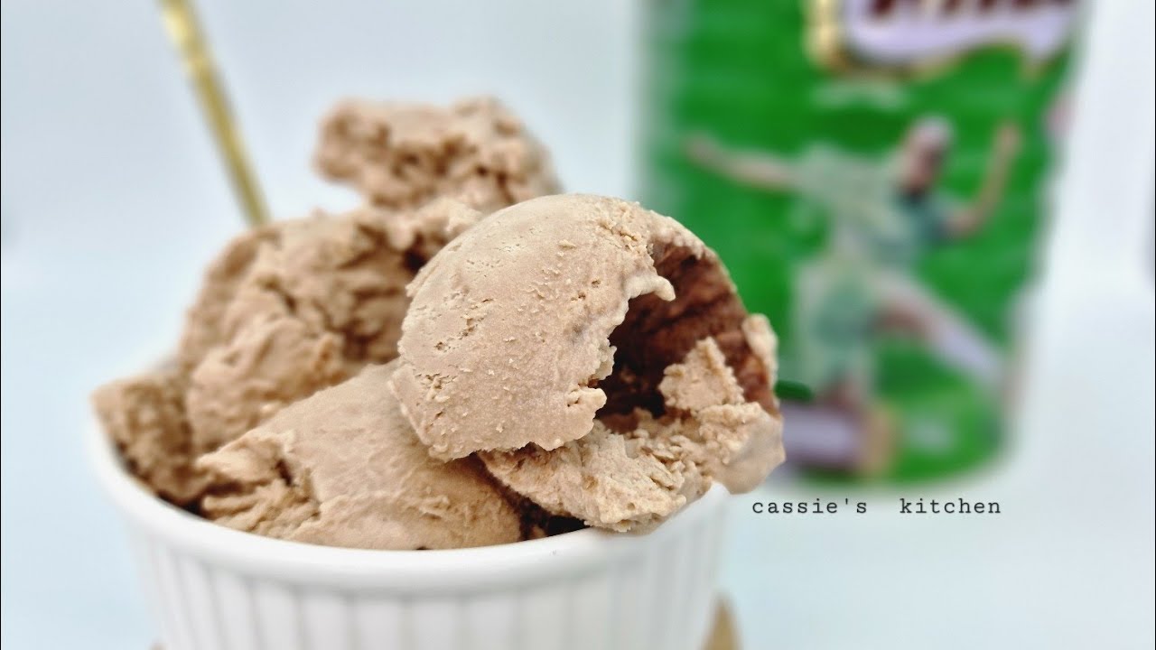 Milo ice cream(3 ingredients recipe) #icecream #miloicecream - YouTube