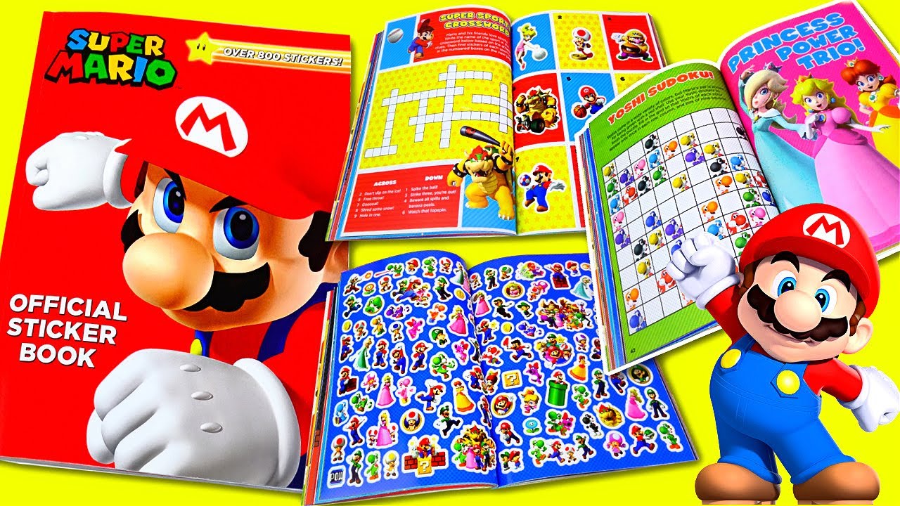 Super Mario Official Sticker Book with Games, over 800 Stickers ...