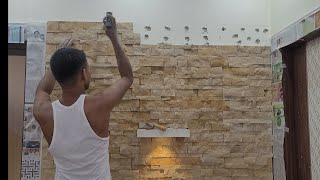 Natural Stone Tile कैसे लगाते हैं ? Natural Stone Cladd... | Doovi