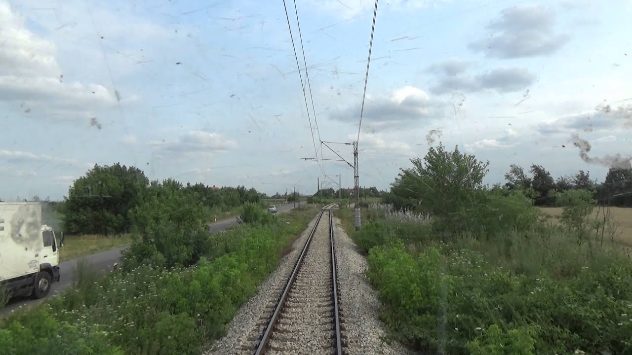 Train Driver's view: railroad from Lozovik Saraorci to Krnjevo Trnovce ...