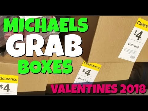 NEW Michaels Mystery Grab Boxes Valentines 2018 - YouTube
