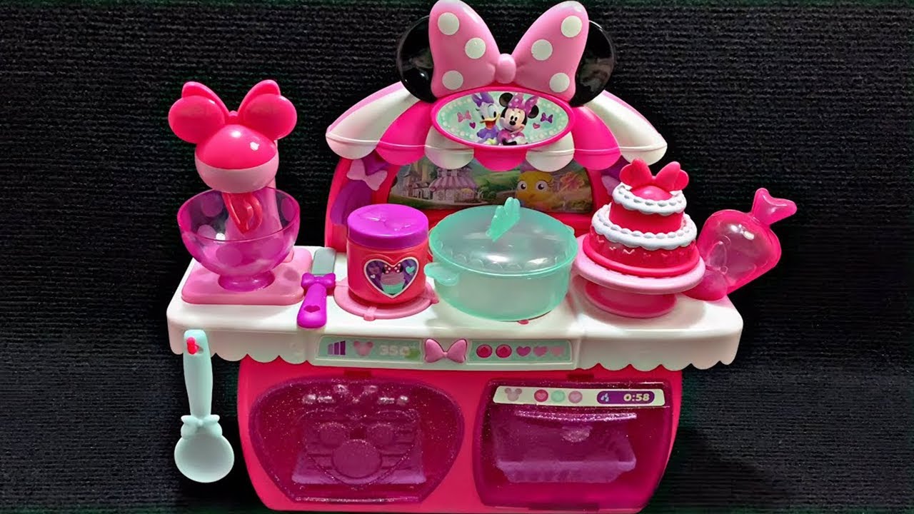 Disney Minnie Mouse Mini Kitchen Playset Satisfying with Unboxing ...