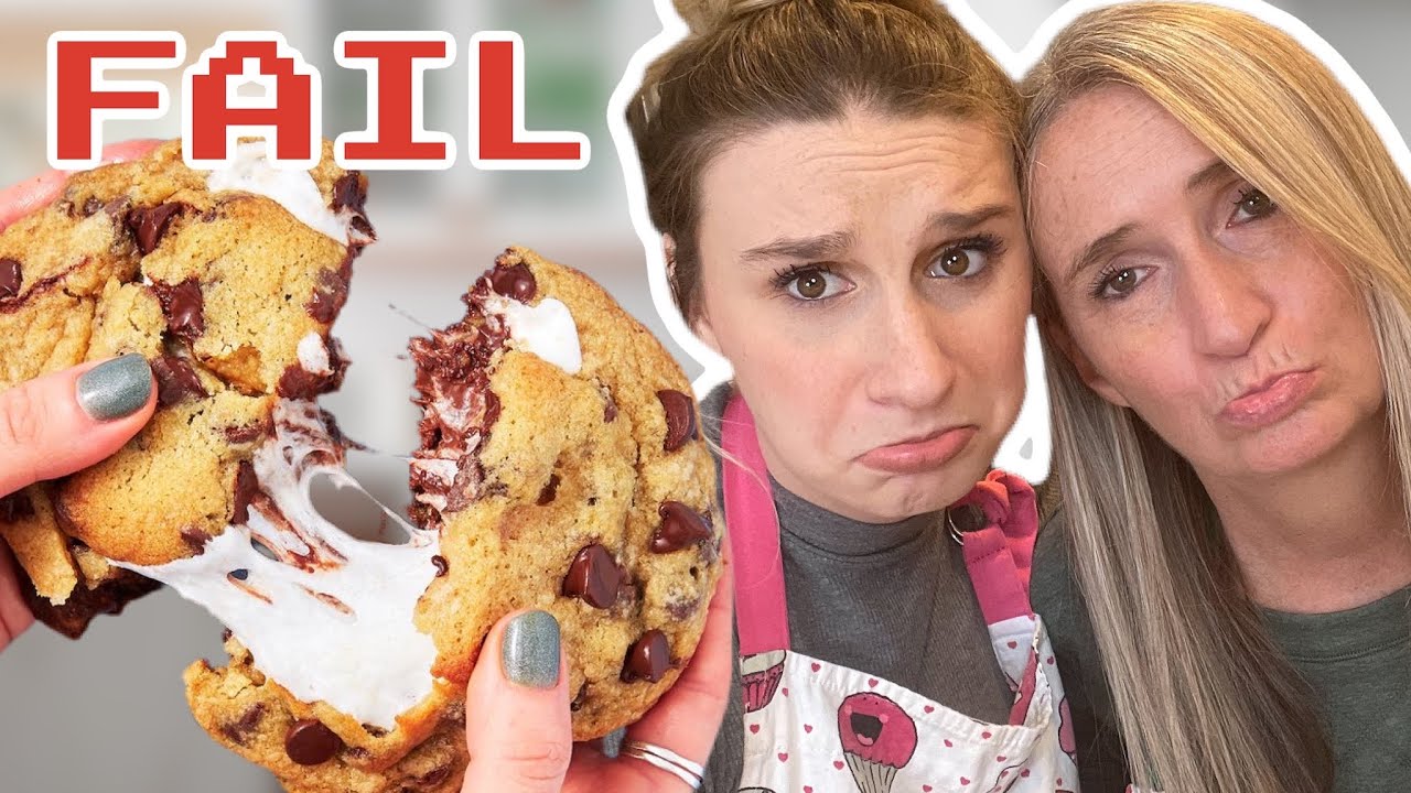 MOM AND DAUGHTER FAIL AT BAKING COOKIES (they exploded!!) - YouTube