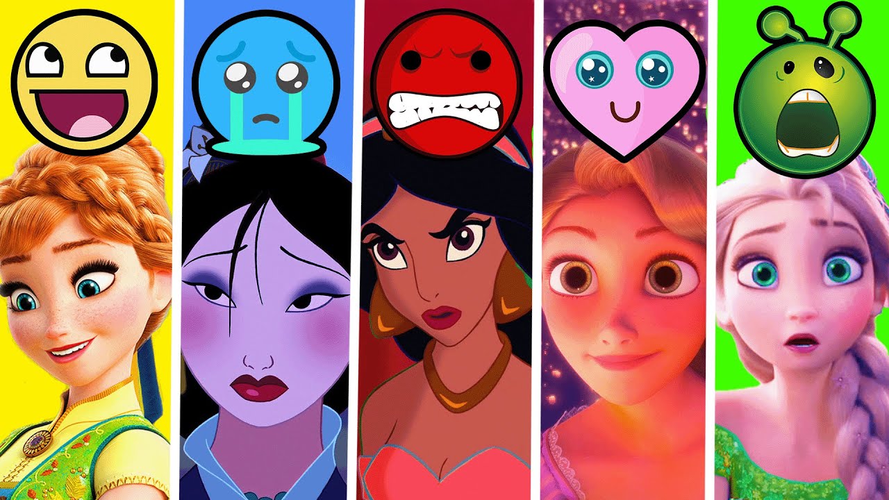 Disney Princesses' Happiest😁, Saddest😭, Angriest😡, Loveliest😍 and ...