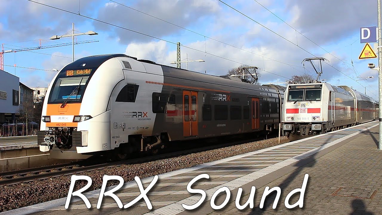 RRX und IC fahren zeitgleich ab. RRX mit coolem Sound. Rhein Ruhr ...