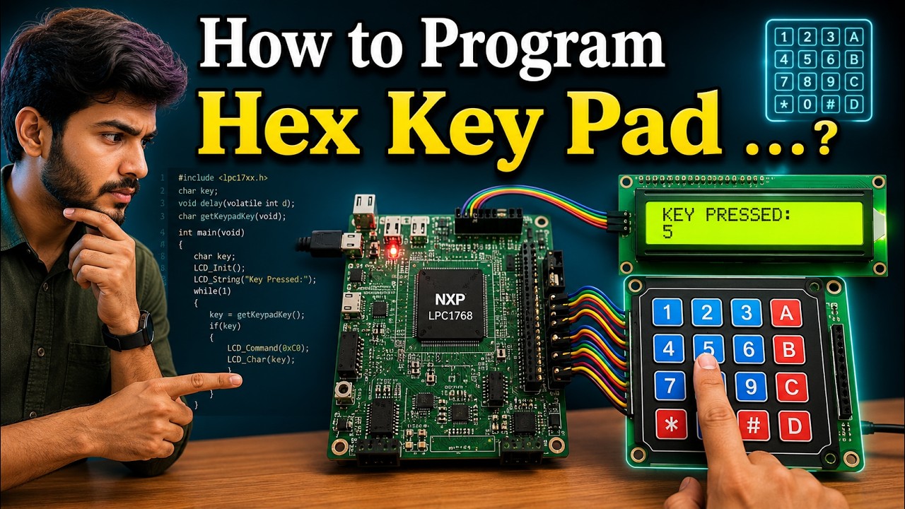 Keypad Programming in Embedded C | Matrix Keypad Programming| Hex ...