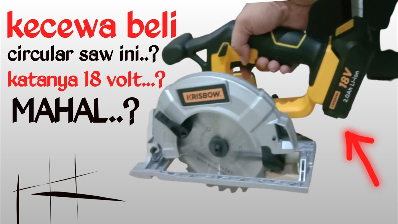 circular saw cordless krisbow | unboxing | woodworking tools - YouTube
