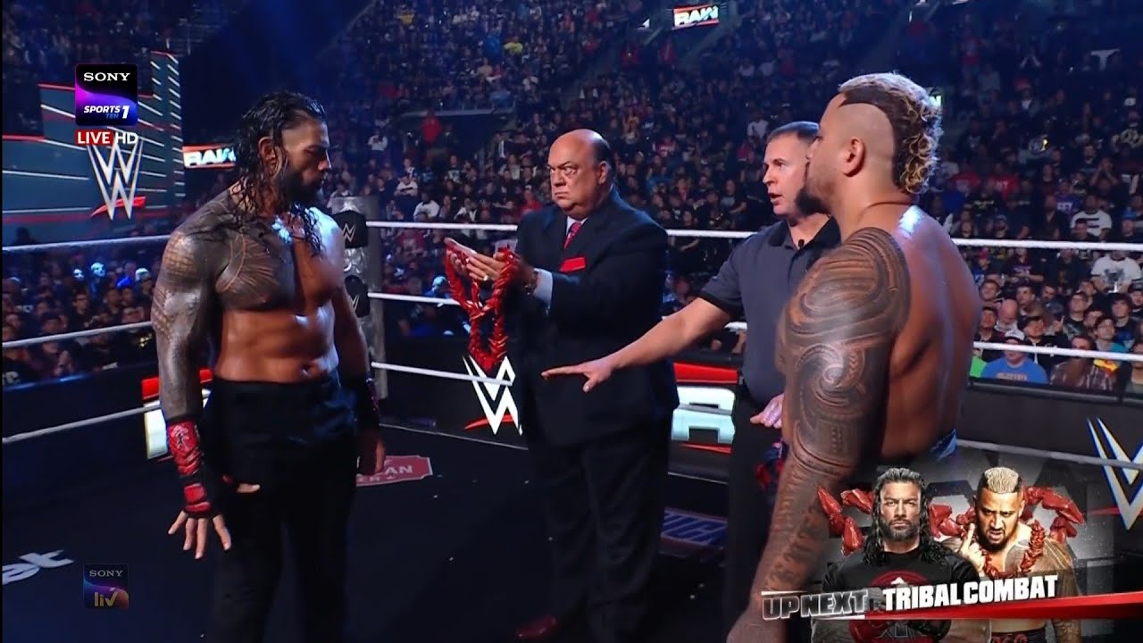 Roman Reigns Vs Solo Sikoa Tribal Combat Full Match | WWE Raw ...