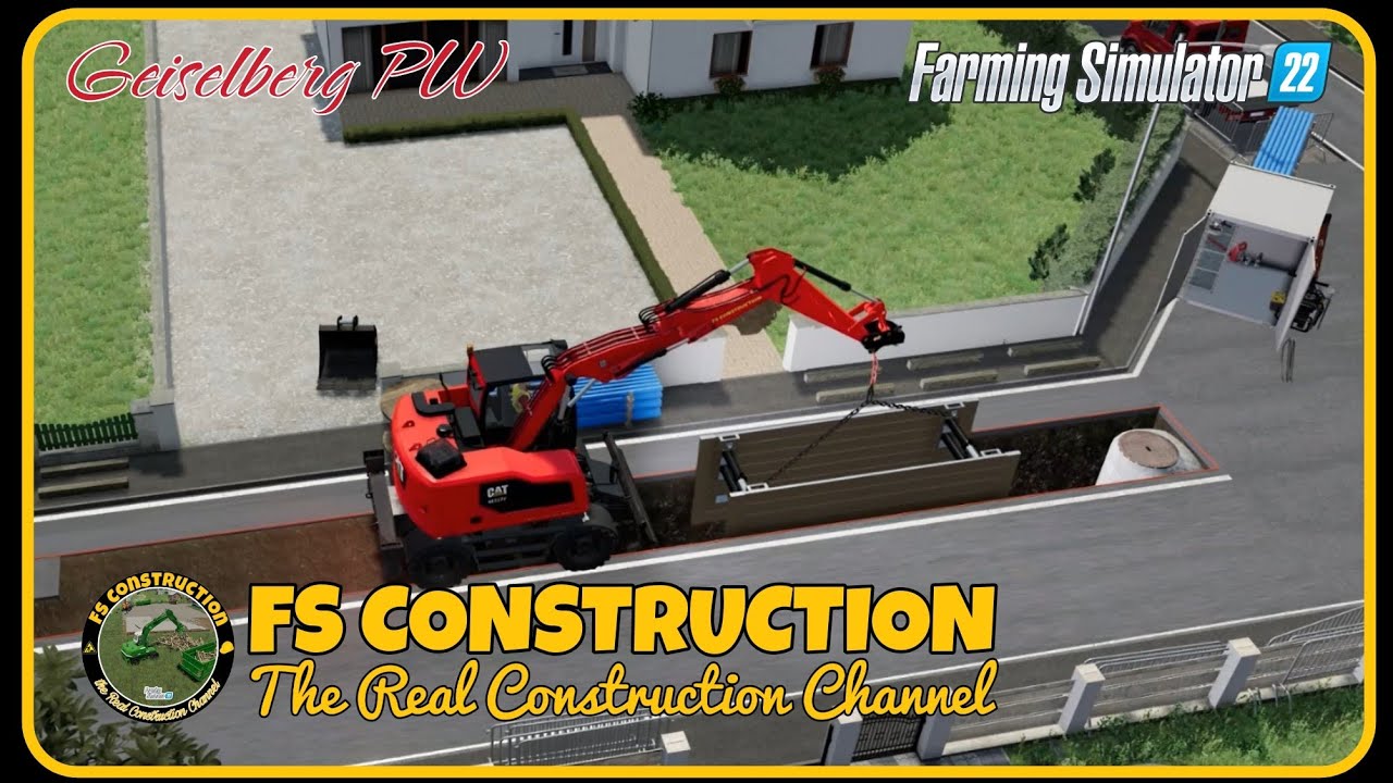 🚧FS CONSTRUCTION🚧 on Geiselberg PW with Pipes and Trenches #fs22 # ...