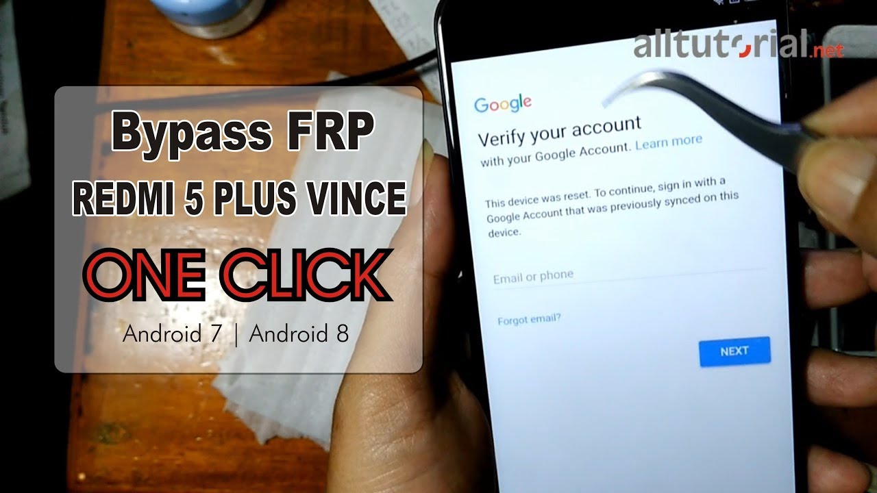ONE CLICK | Cara Bypass FRP Lock Google Account Redmi 5 Plus Vince ...