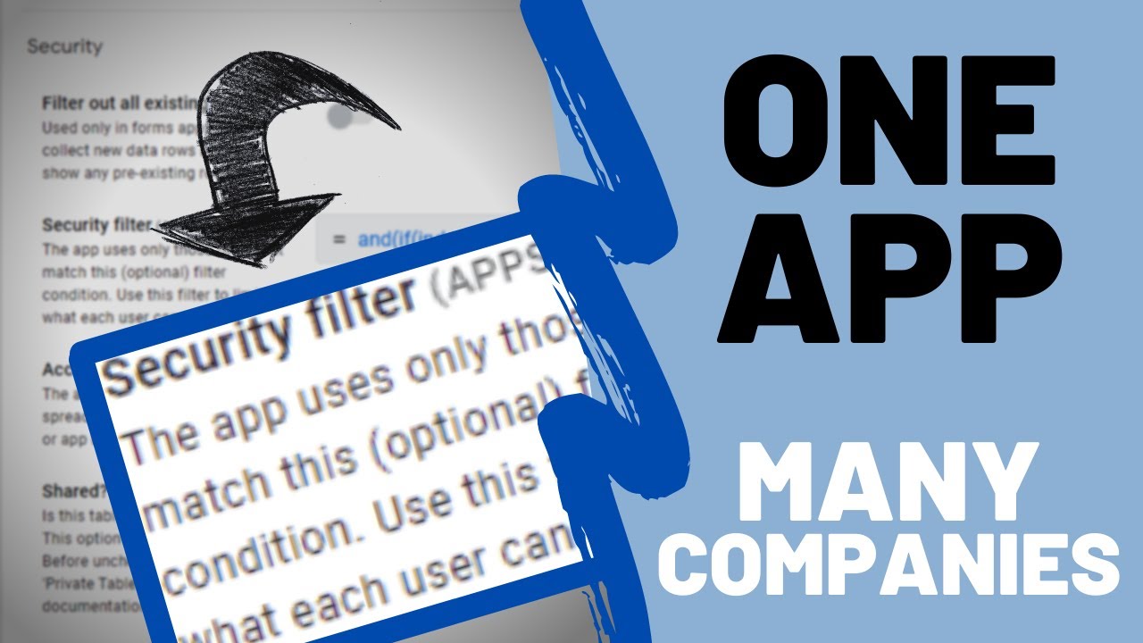 Security Filters for Multi-Company Apps | AppSheet Build Protocols - YouTube