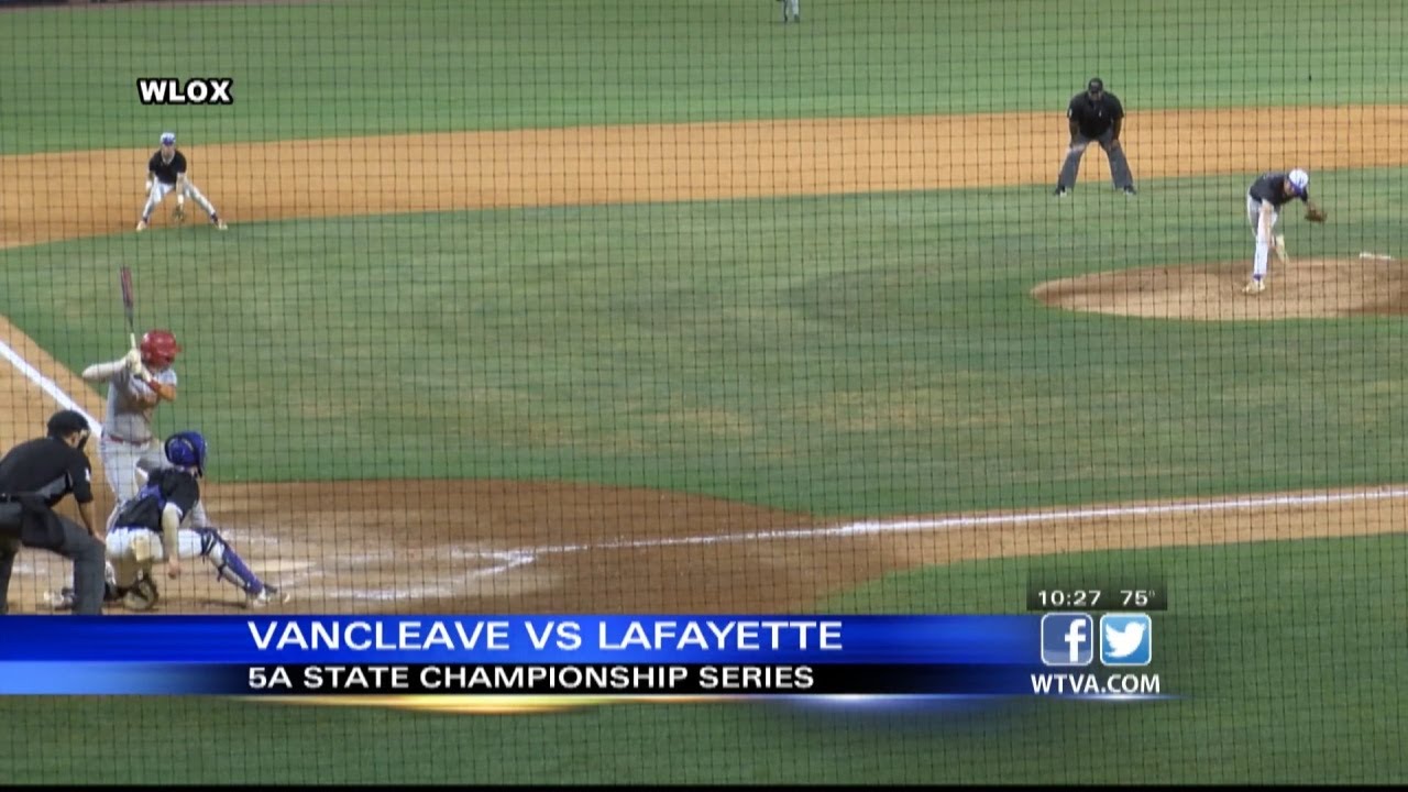 Lafayette wins a thriller over Vancleave to take game one - YouTube