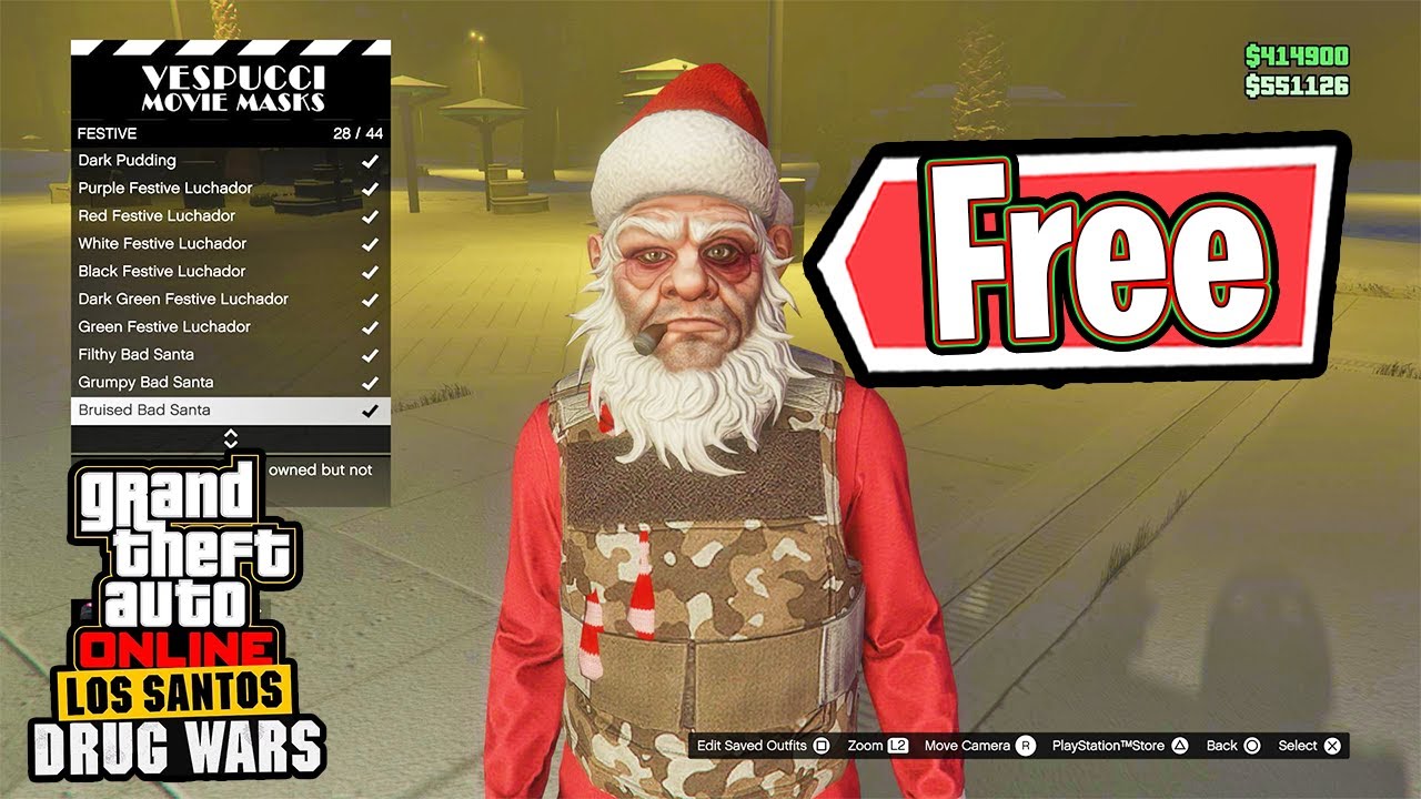How to get FREE Christmas Masks in GTA Online's Festive Surprise Update ...