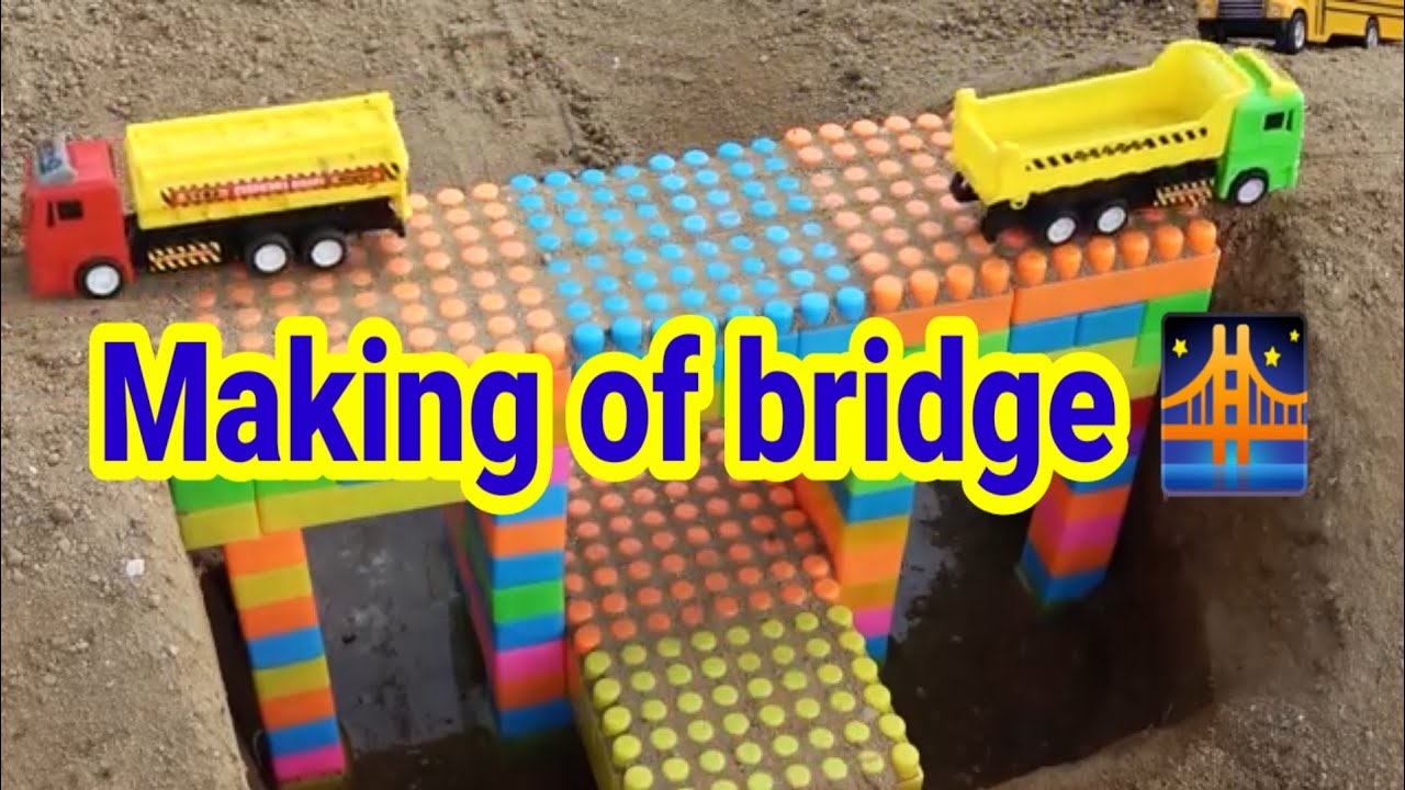 kids playing toys/making a bridge - YouTube