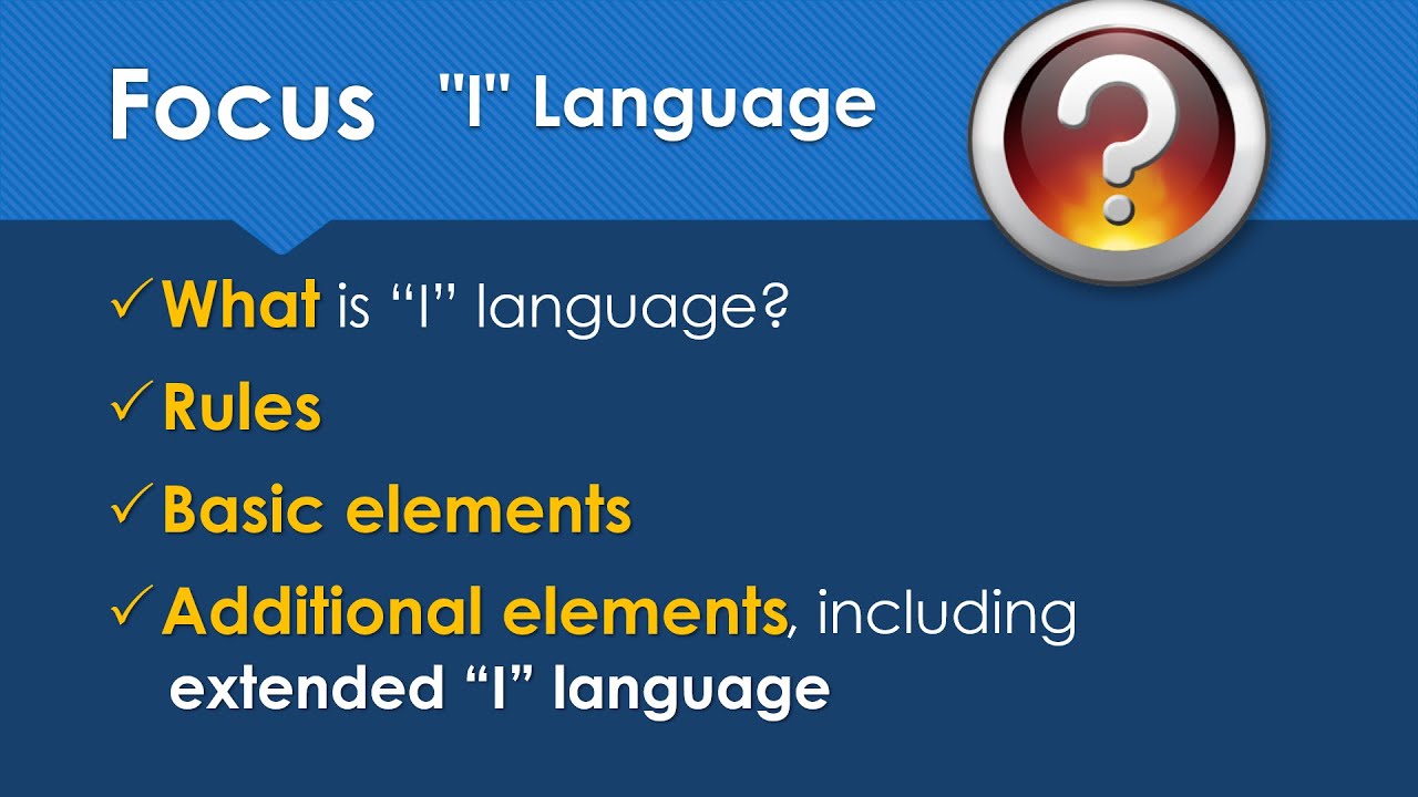 Language Tips: "I" Language - YouTube