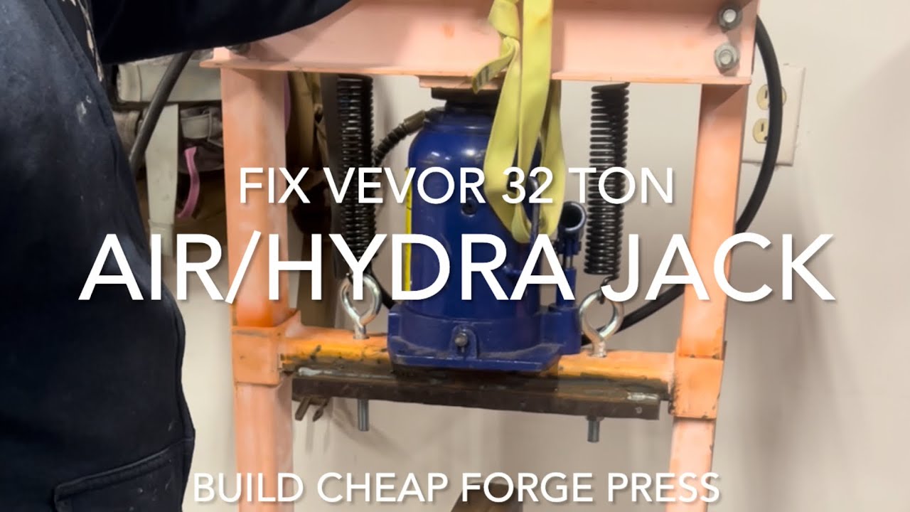 How TO: Fix @VEVOR 32 Ton Air Hydraulic Bottle Jack & Build a Cheap ...