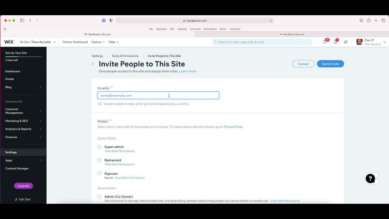 How to add us as a wix website contributor - YouTube