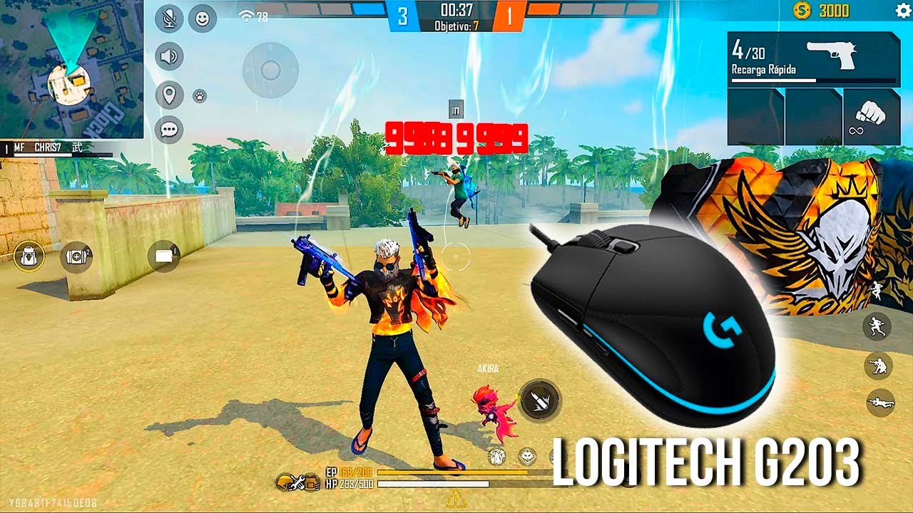 MOUSE LOGITECH G203 PARA JUGAR FREE FIRE ¿ES EL MEJOR MOUSE? - YouTube