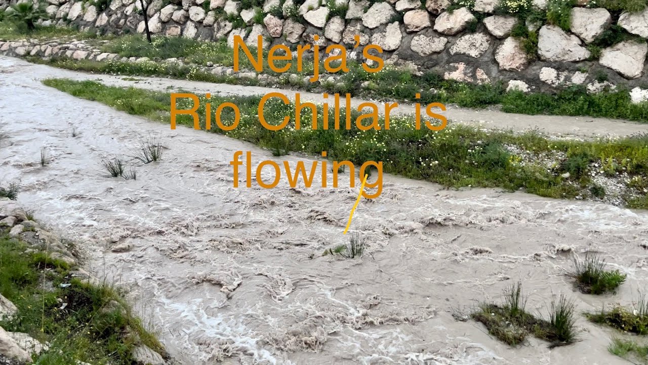 Nerja ‘s Rio Chillar flooded with rain - YouTube