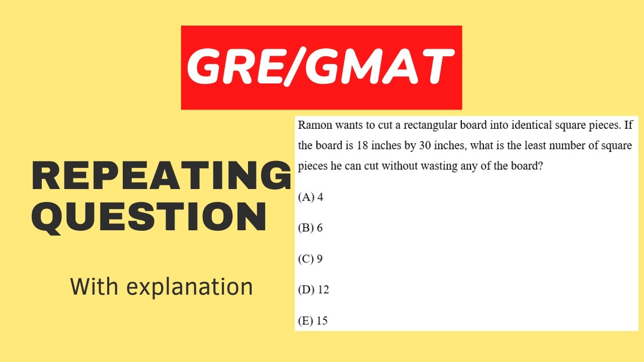 GRE/GMAT Practice Question 26 with tips and tricks| GRE/GMAT ...
