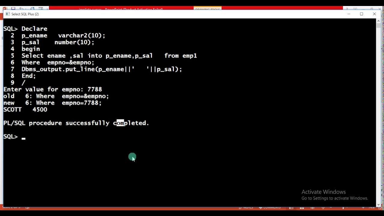 Implicate cursor used in pl/sql - YouTube