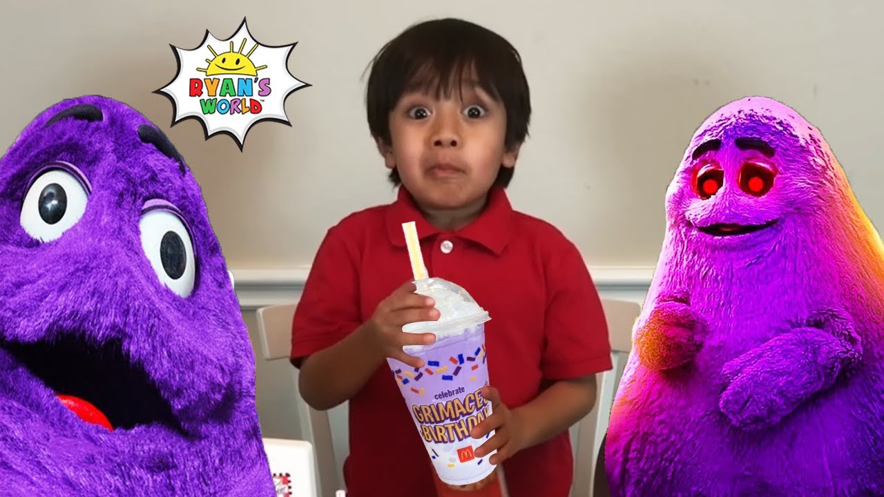 Ryan's World Try Grimace Shake Challenge in Real Life! Tag with Ryan ...
