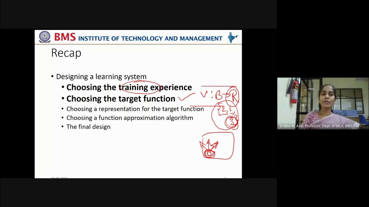 Designing a learning system - M1-L3 - Choosing training experience, Choosing target function ...