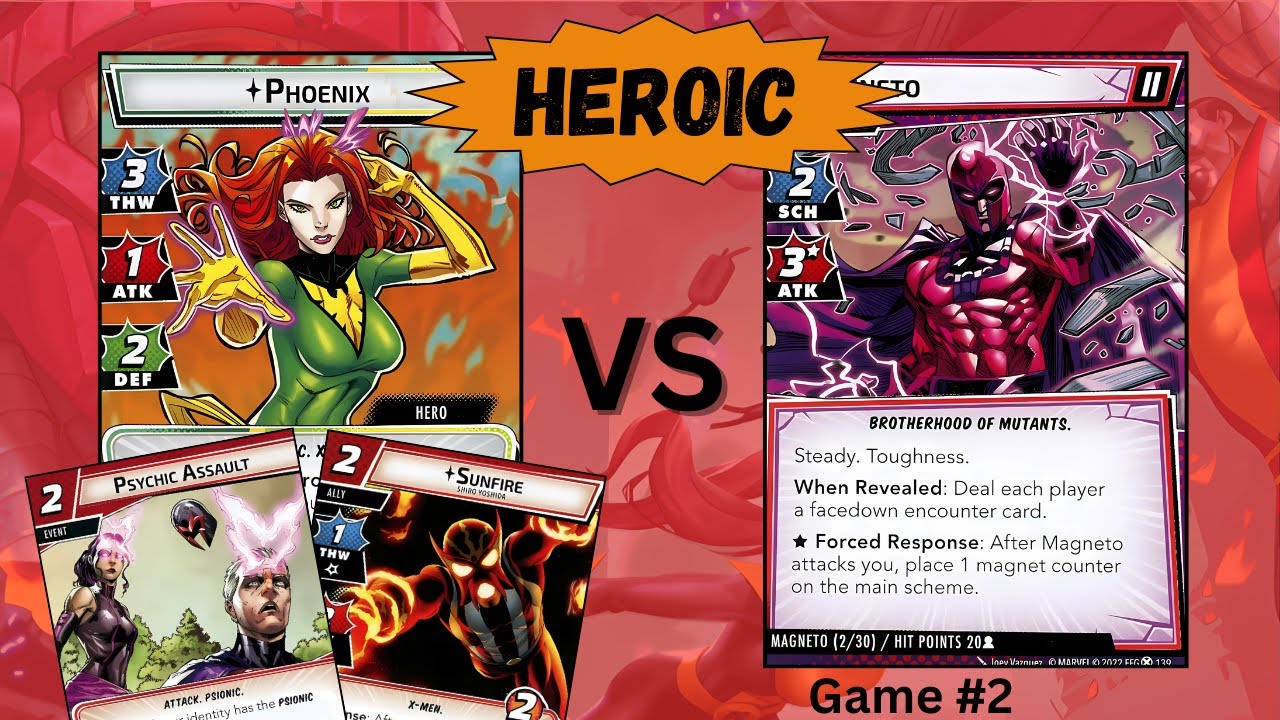 Phoenix Aggression vs Heroic Magneto (Game 2) | Marvel Champions ...