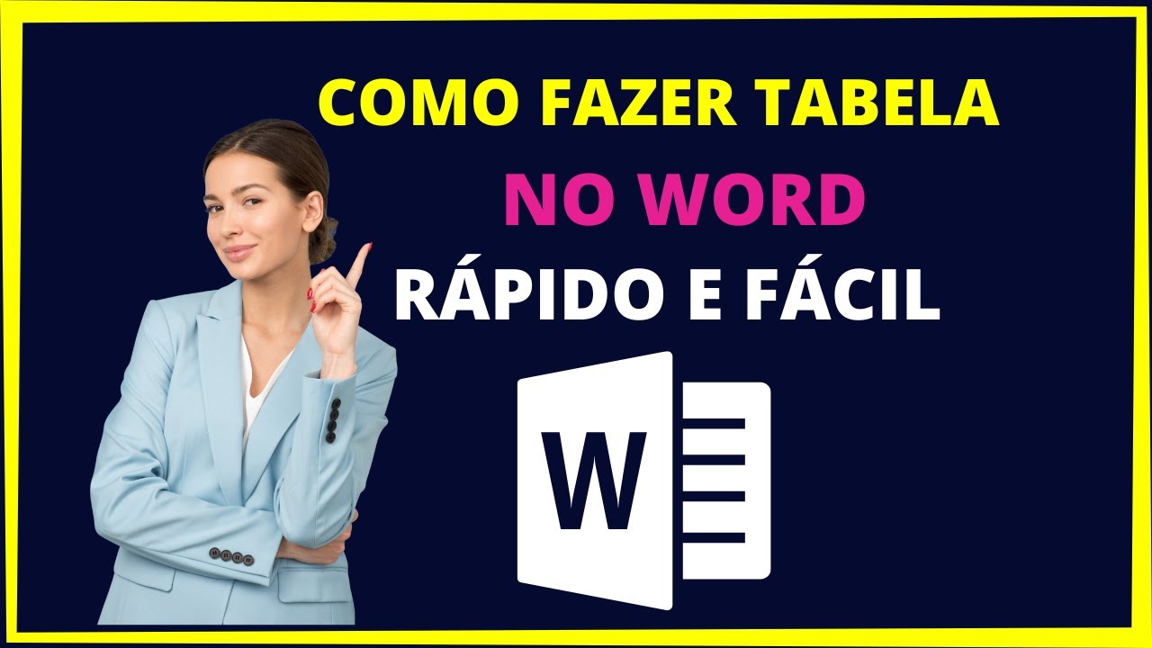 COMO FAZER TABELA NO WORD - YouTube