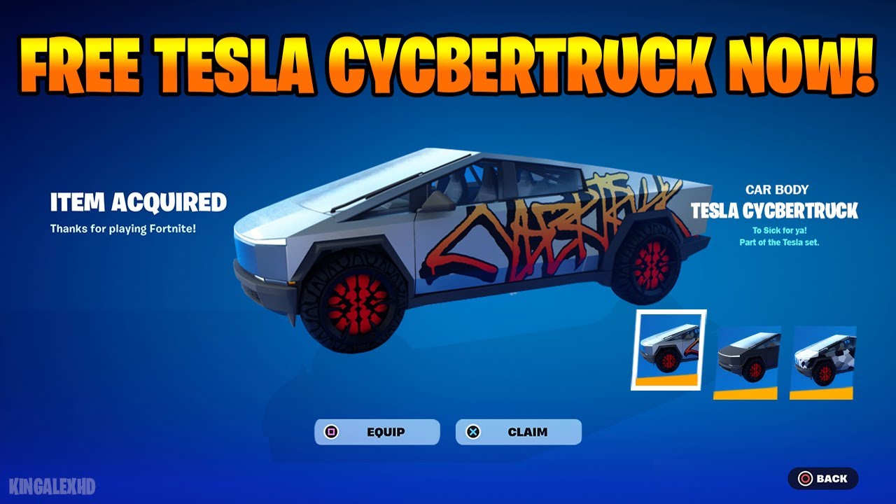 How To Get the Tesla Cybertruck Car Body NOW FREE In Fortnite (Tesla ...