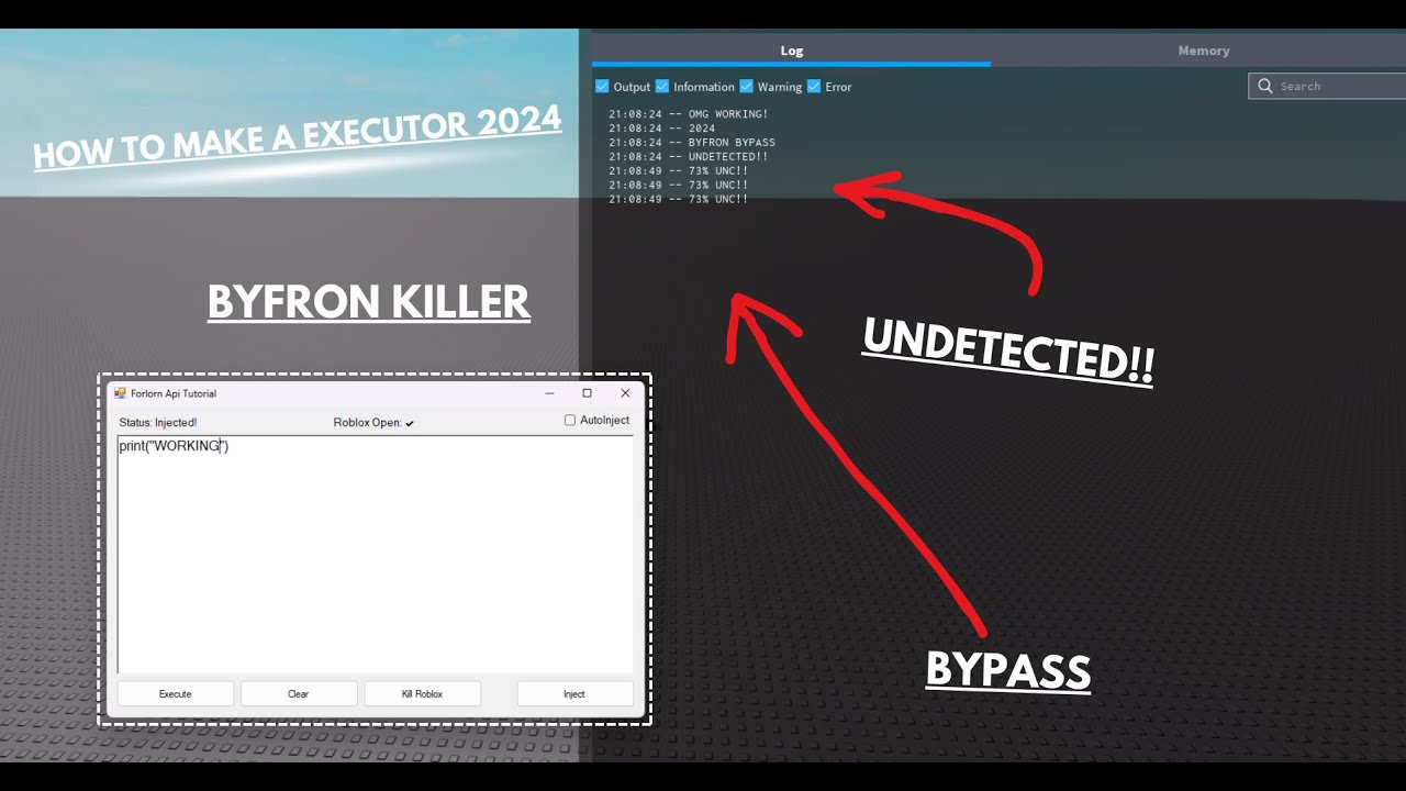 HOW TO MAKE A ROBLOX EXPLOIT 2024 [BYPASS BYFRON] [AUTO INJECT] - YouTube