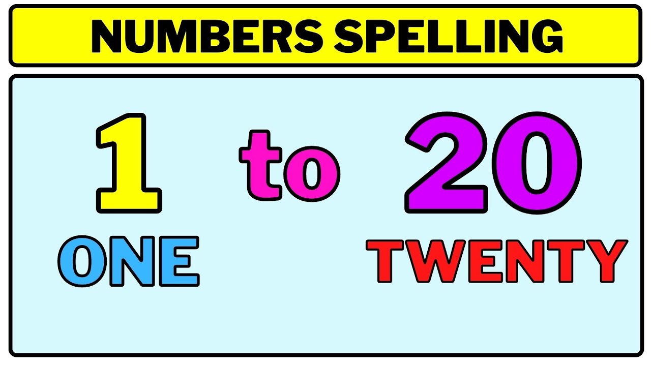 Numbers Name 1 to 20 || Numbers Name With Spelling || For Kids Video ...