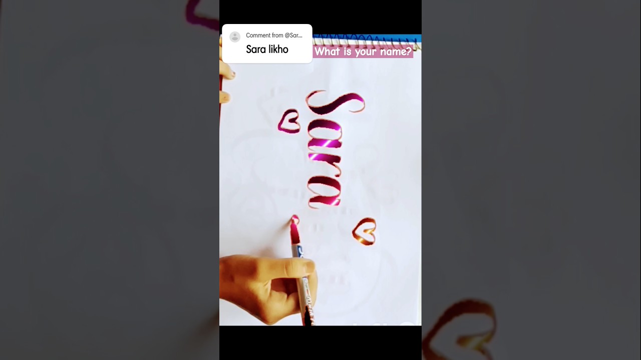 #Sara name #writing in cursive letters - YouTube